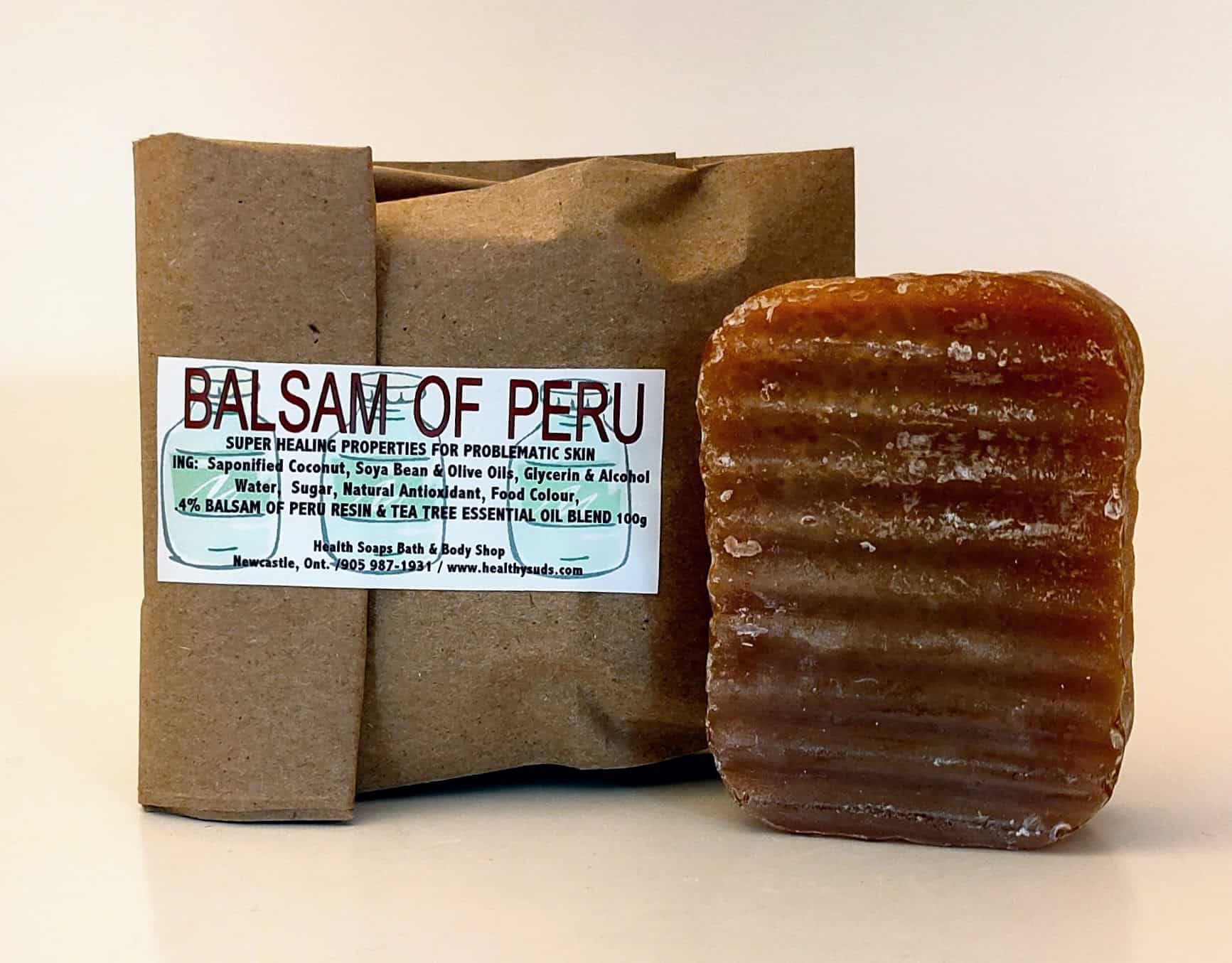Balsam of Peru Bar Soap (organic & biodegradable) 80gr | Health Soaps ...