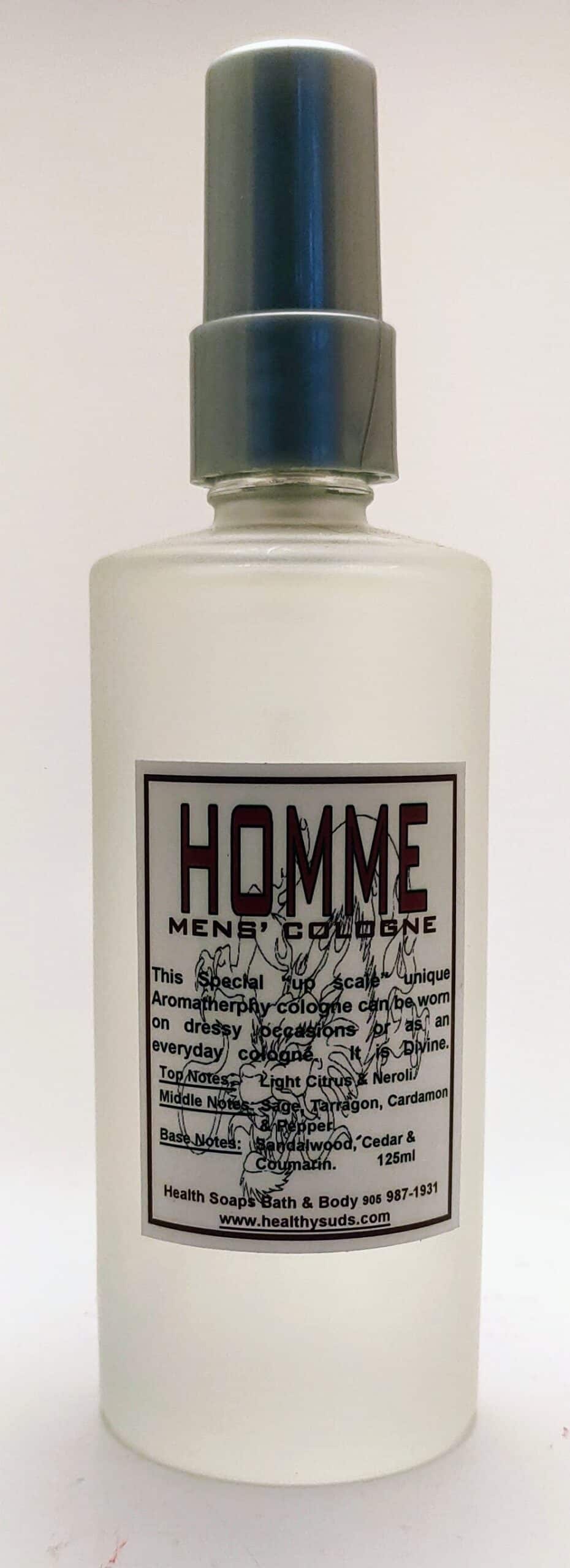 Men’s “Homme” Cologne 125ml | Health Soaps Bath & Body